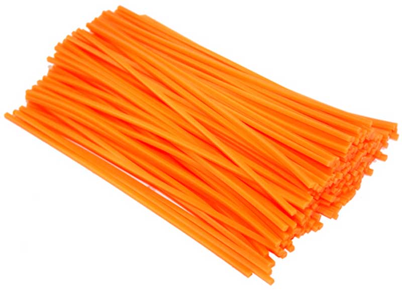 Orange Diamond Cut Professional Trimmer Line .155 x 8" Cut Length ...