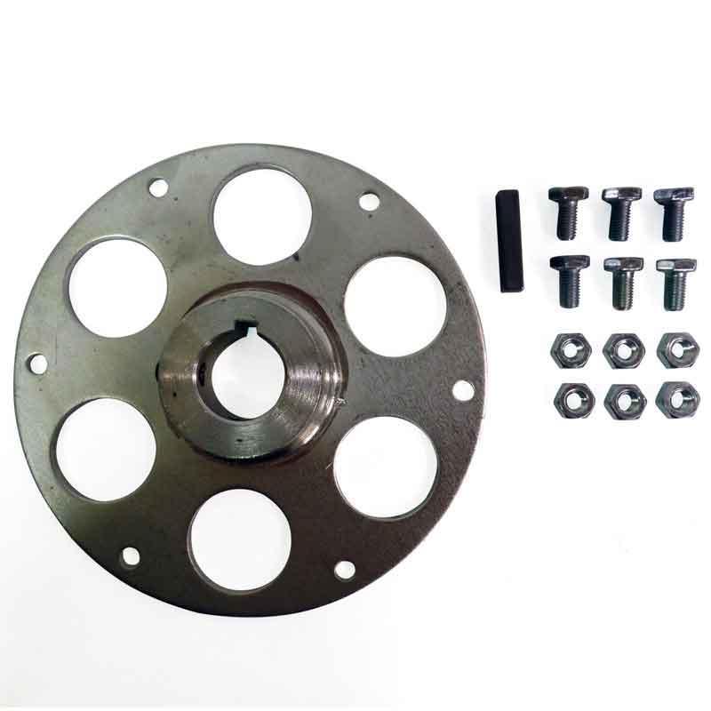 Uni-Hub, Steel, Zinc Plated, 1" Bore , 1/4" Keyway Plus Hardware Kit